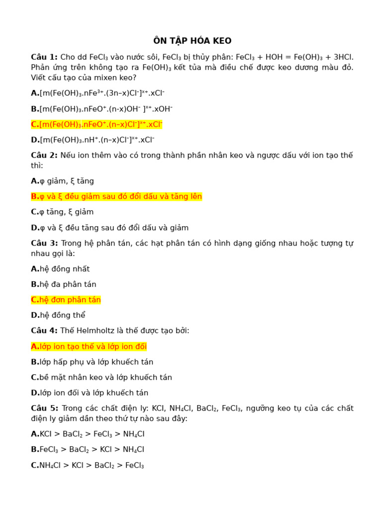 hóa keo | PDF