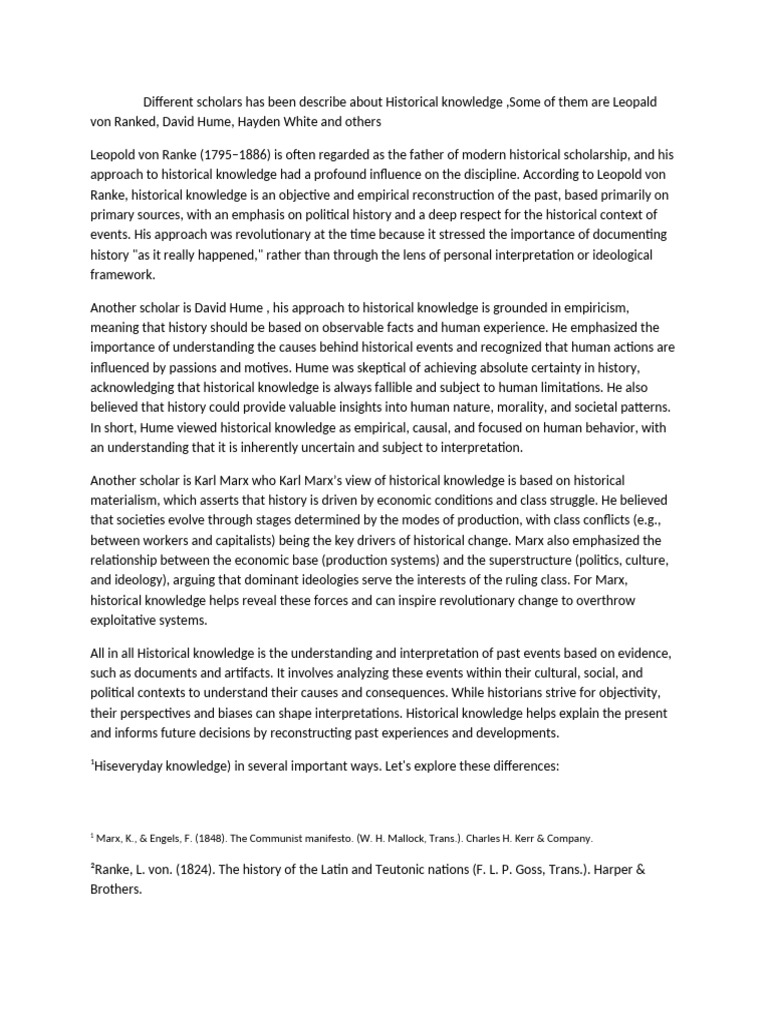 Historical Knowledge | PDF | Knowledge | Science