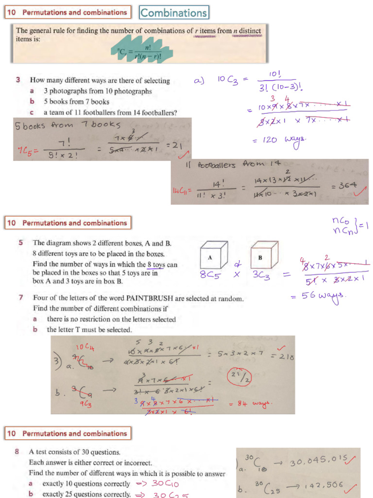 Permutations & Combinations | PDF