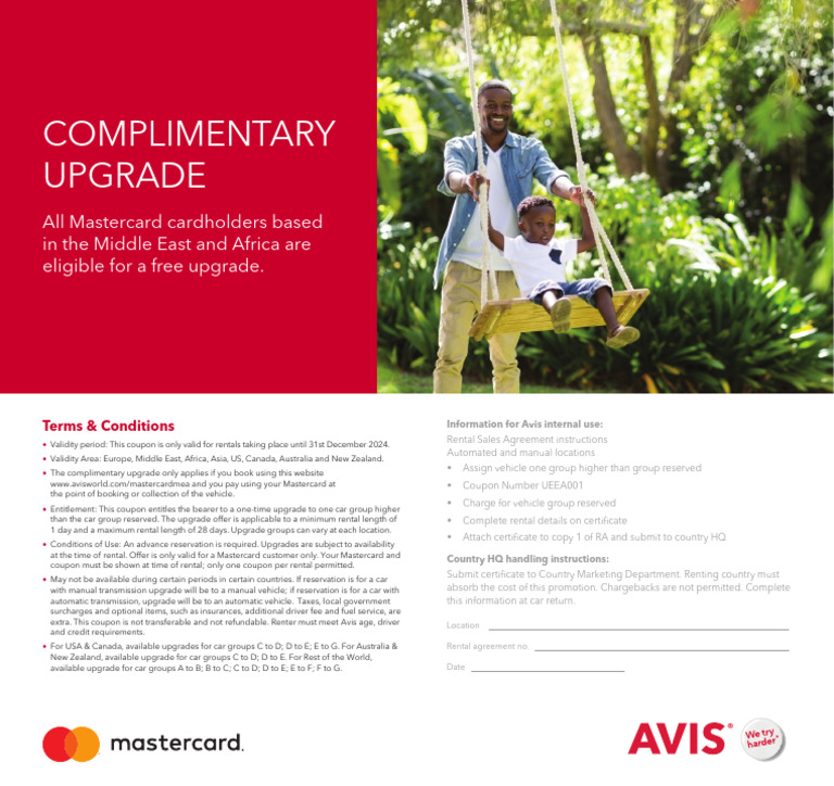 AVS 17779 Upgrade Voucher Mastercard MEA | PDF | Fee | Credit Card