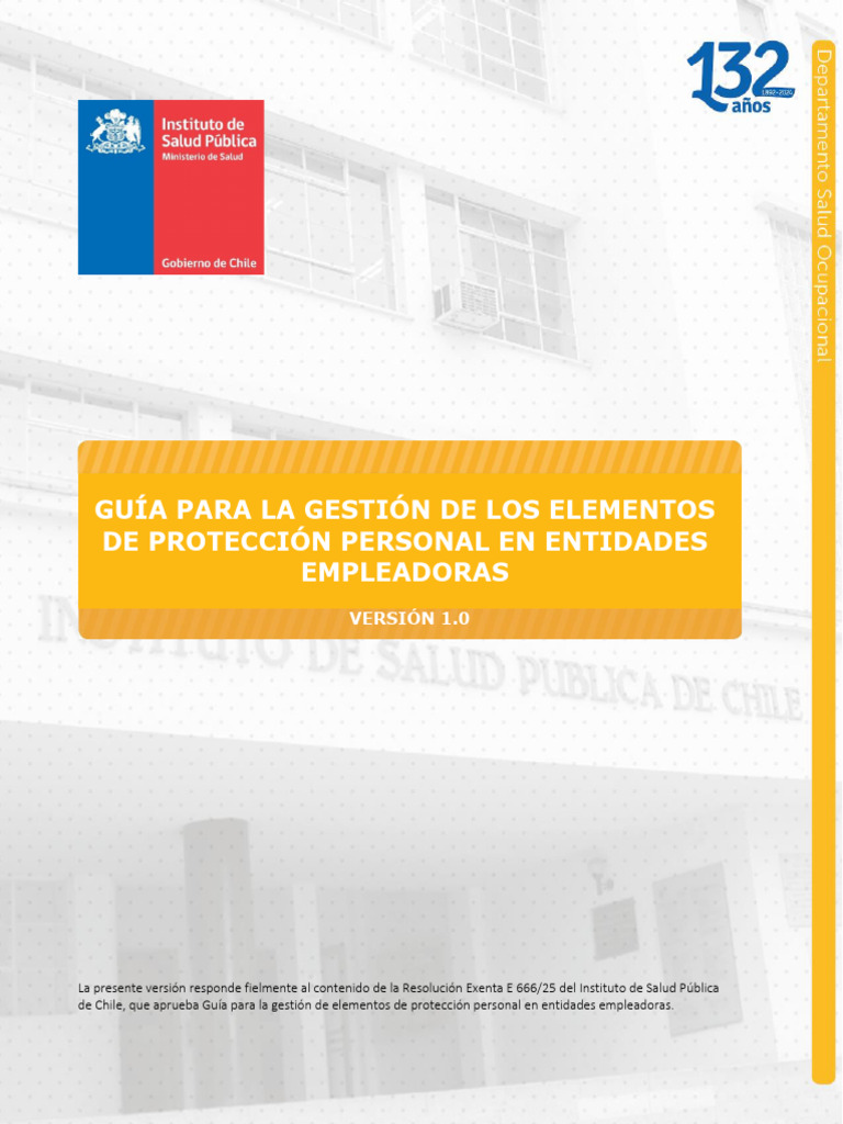 Guia Gestion Epp en Entidades Empleadoras V1 2024 | PDF | Evaluación de riesgos | Riesgo
