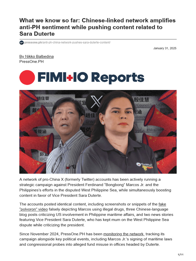 Pressone - Ph-What We Know So Far Chinese-Linked Network Amplifies anti-PH Sentiment While ...