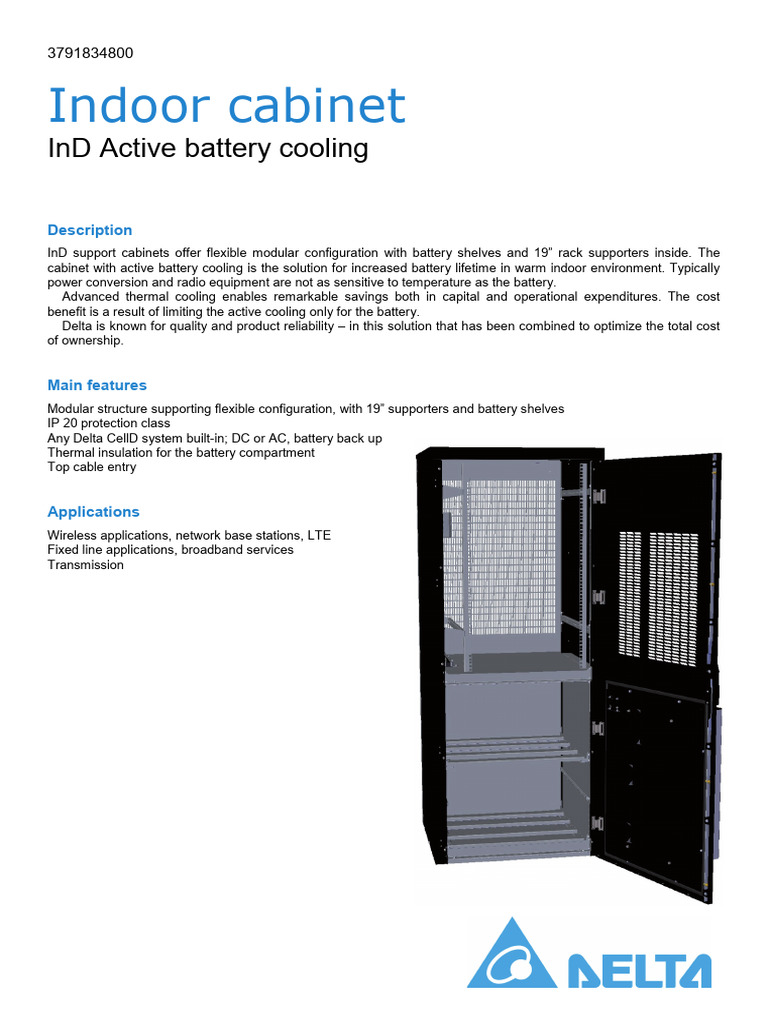 Active Battery Cooling Cabinet Solutions | PDF | Thermal Insulation ...