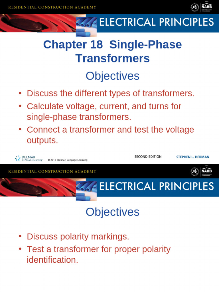Herman ResidentialConstructionAcademy 2e Ch18 Single-Phase Transformers PowerPoint Slides | PDF ...