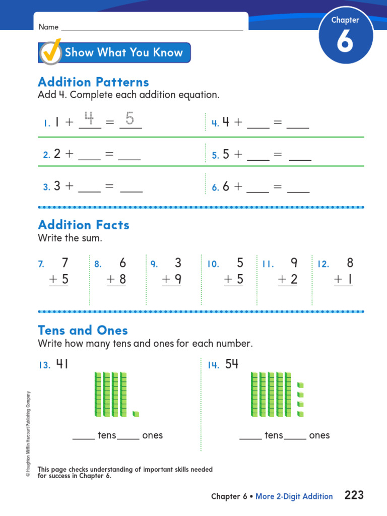 G2 GoMath Chapter 6 More 2 Digit Addition | PDF