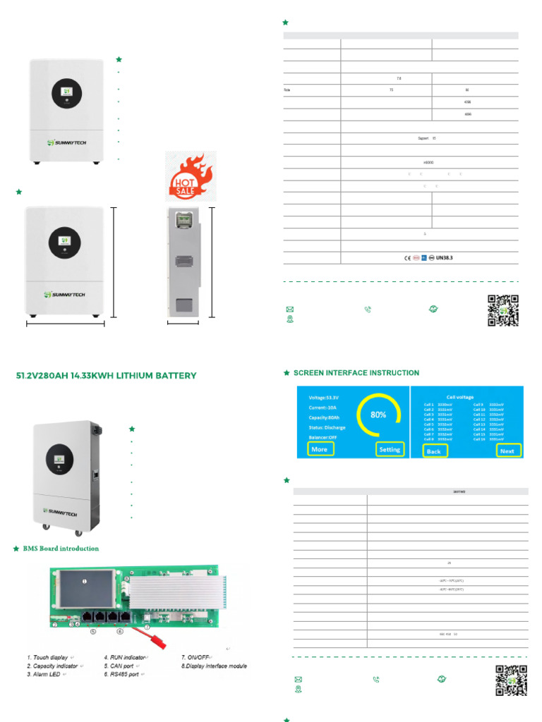 Sunway Wall-Mounted Lithium Battery | PDF | Photovoltaics ...