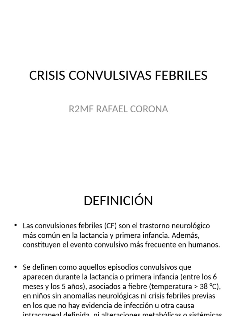 Convulsiones Febriles en Niños: Guía Completa | PDF | Sistema nervioso ...