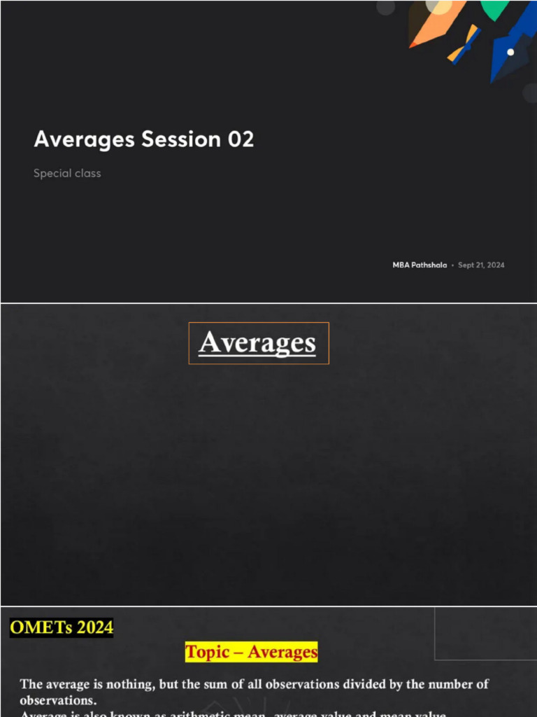 Averages Session 02 With Anno | PDF