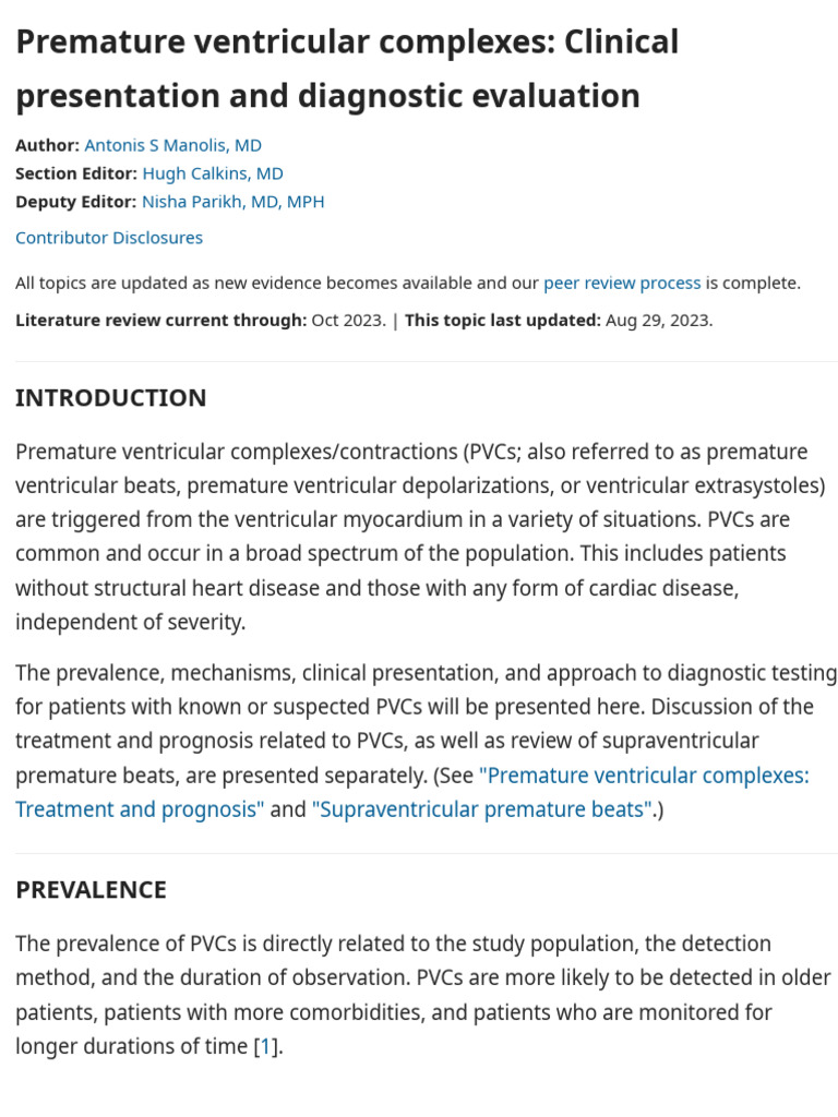 PVC Evaluation - 231201 - 163902 | PDF | Medical Specialties | Cardiac ...