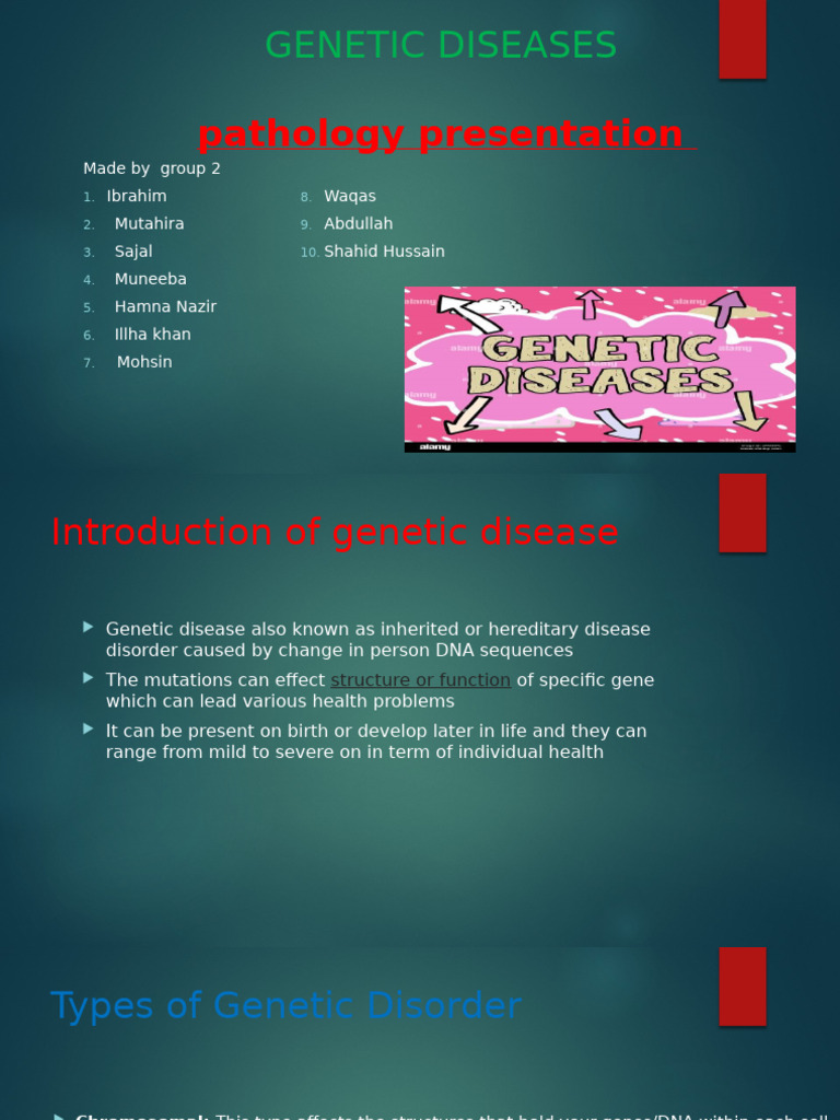 Lect 7 Genetic Diseases | PDF | Genetic Disorder | Genetics