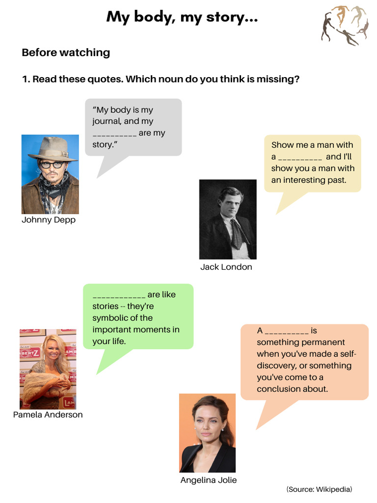 My Body My Story - Ss Worksheet | PDF
