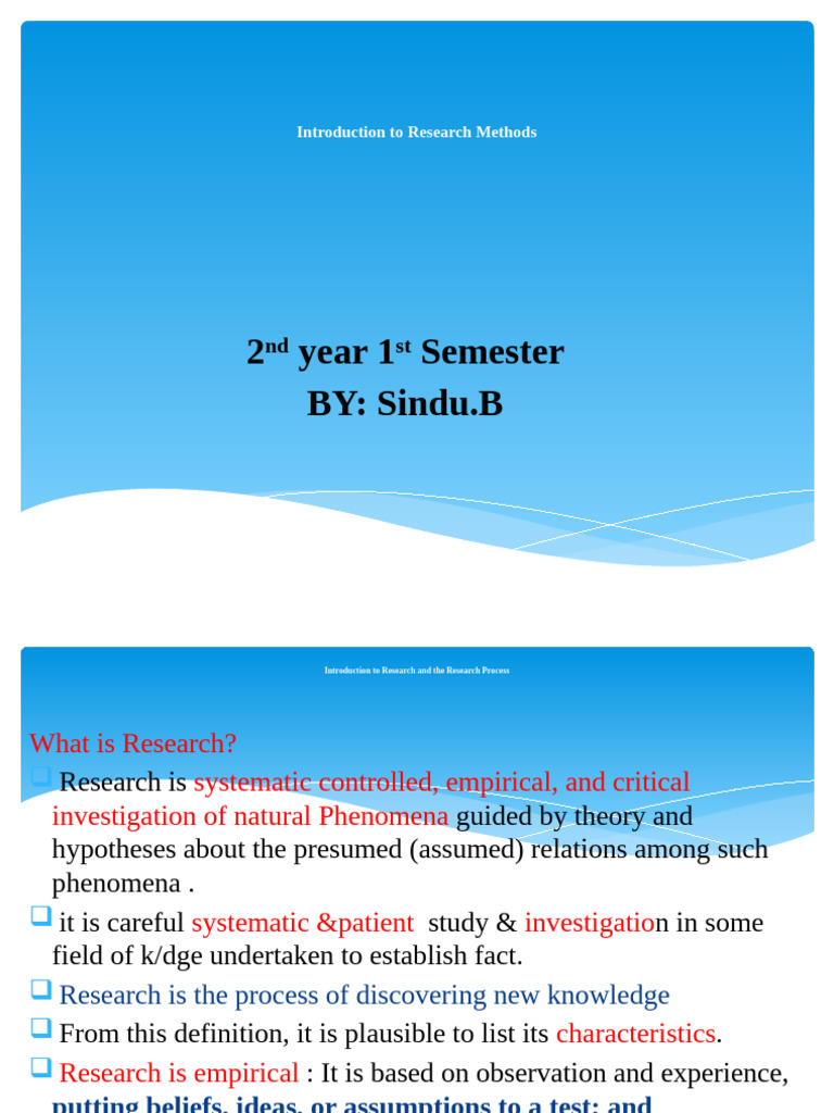 Research PPT Chapter 1-2 | PDF | Research Design | Quantitative Research