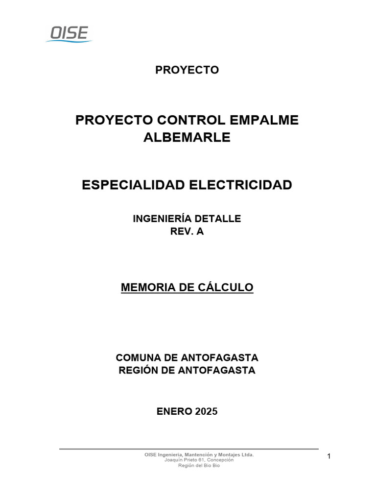 D 02 Memoria El - Ctrica | PDF | Ingenieria Eléctrica | Electromagnetismo