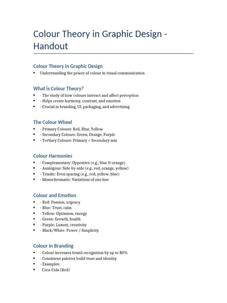 Colour_Theory_Graphic_Design_Handout | PDF