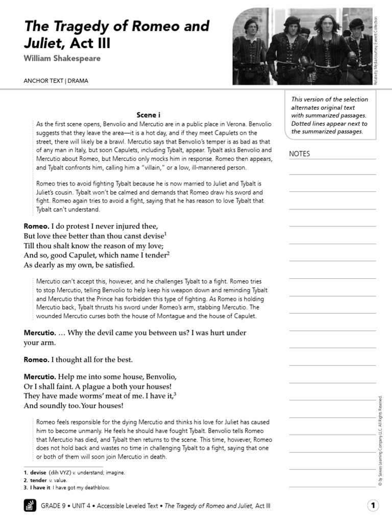 Romeo and Juliet Act III Summary | PDF | Characters In Romeo And Juliet