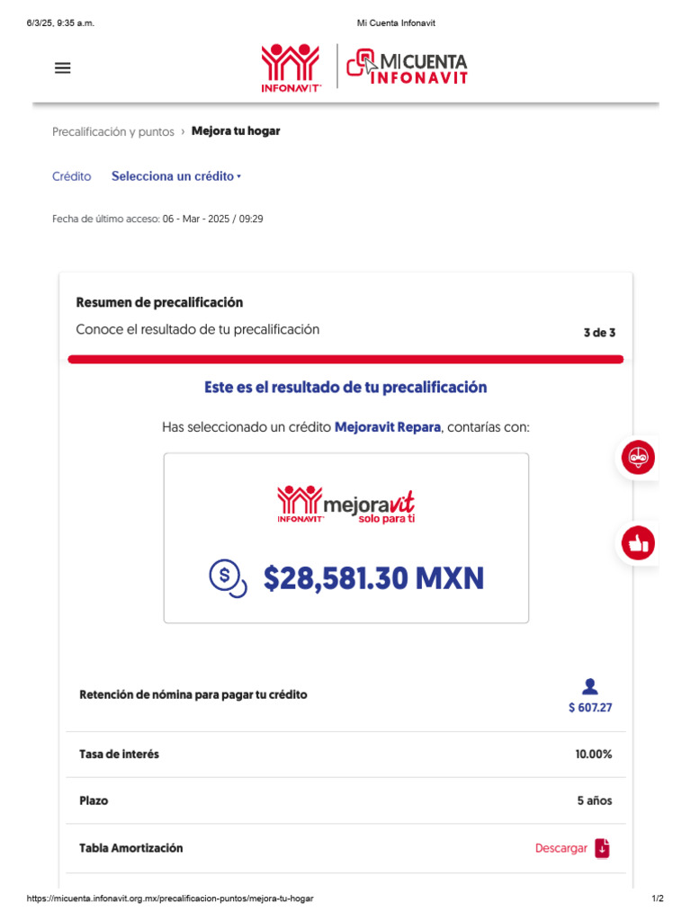 Mi Cuenta Infonavit | PDF