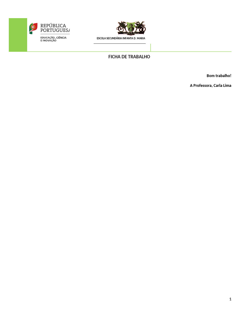 FICHA Rev Americana TRABALHO DE AULA | PDF