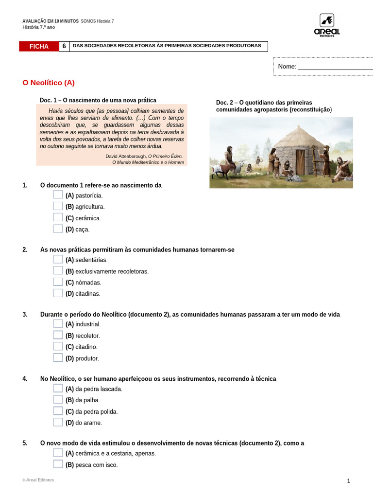 Ae sh7 Ficha Correcao Rapida 6 | PDF