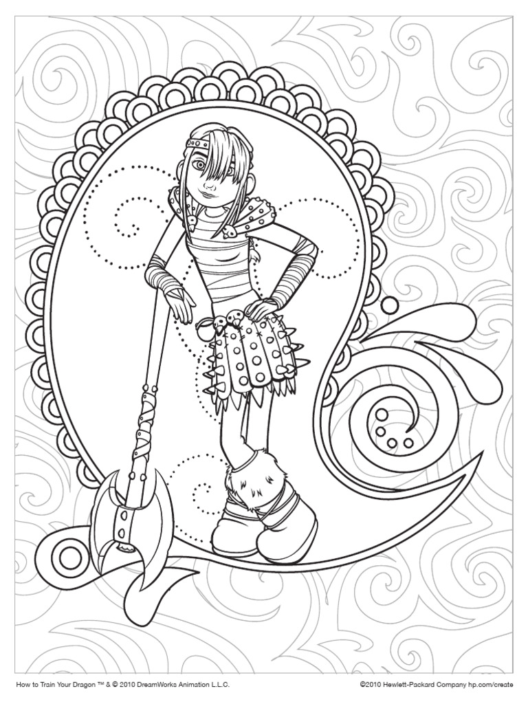 TG HTTYD Coloring Pages Astrid | PDF