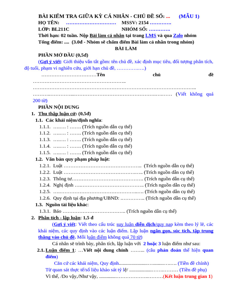 Mau 1-Gk-Mssv-Hoten-Nhom ... Lop BL211C | PDF