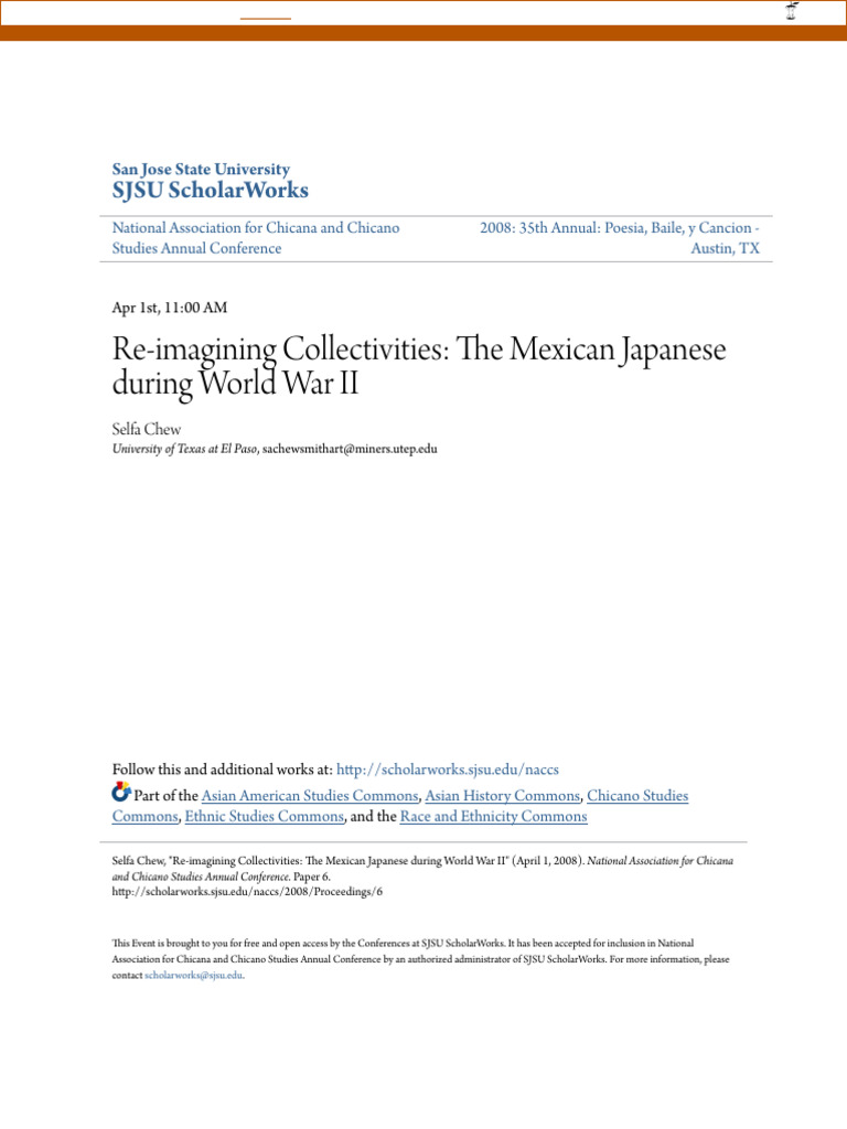 Re-Imagining Collectivities: The Mexican Japanese During World War II ...