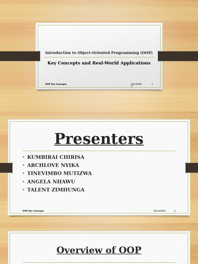 Key Concepts of OOP_104043 | PDF | Object Oriented Programming | Method (Computer Programming)