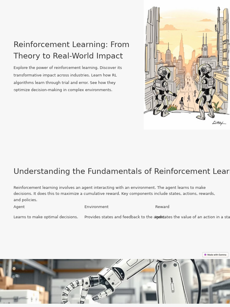 Reinforcement Learning: Key Insights and Applications | PDF | Learning | Cognition