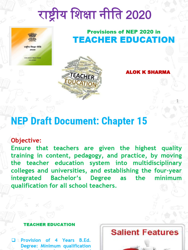 5-NEP 2020 - PPT - Teacher Education - 11th August 2021 | PDF
