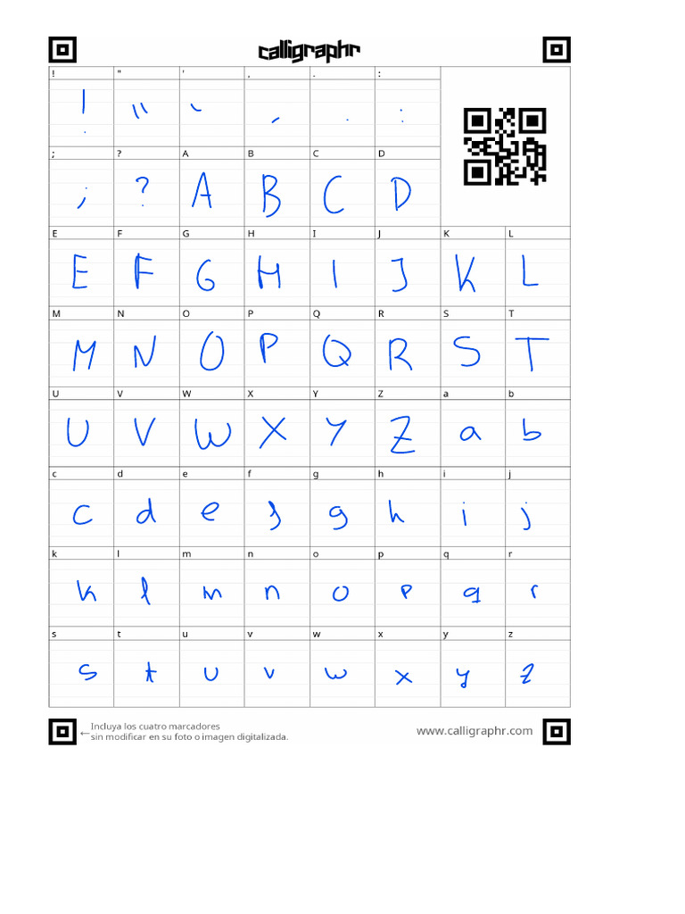 Calligraphr Template | PDF