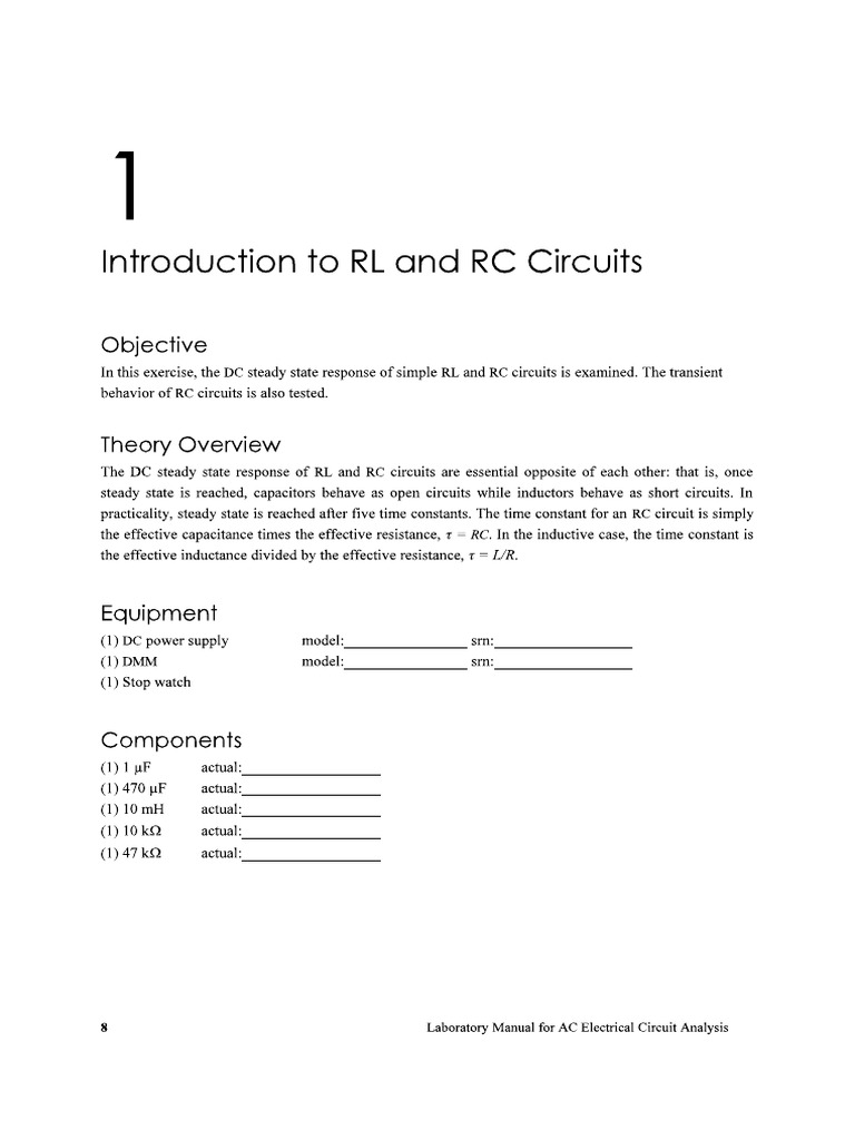 Circuit Theory II Lab - 1 (1) | PDF