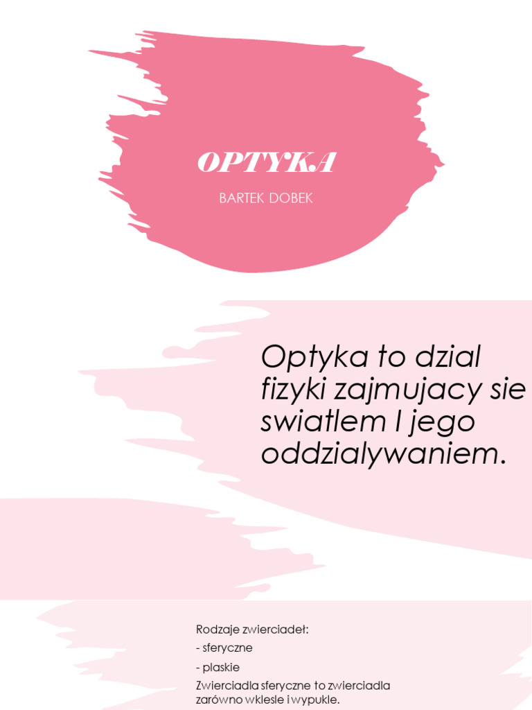 Optyka | PDF