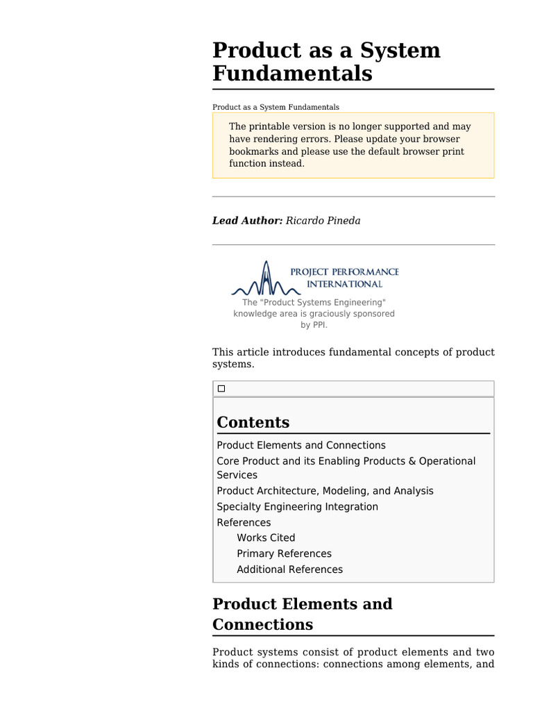 Product As A System Fundamentals | PDF | System | Software Architecture