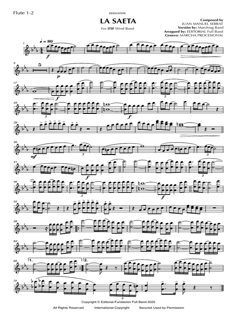 La Saeta Itif Flute - 1 2 | PDF