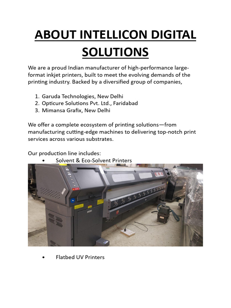 Intellicon Digital Printing Solutions | PDF