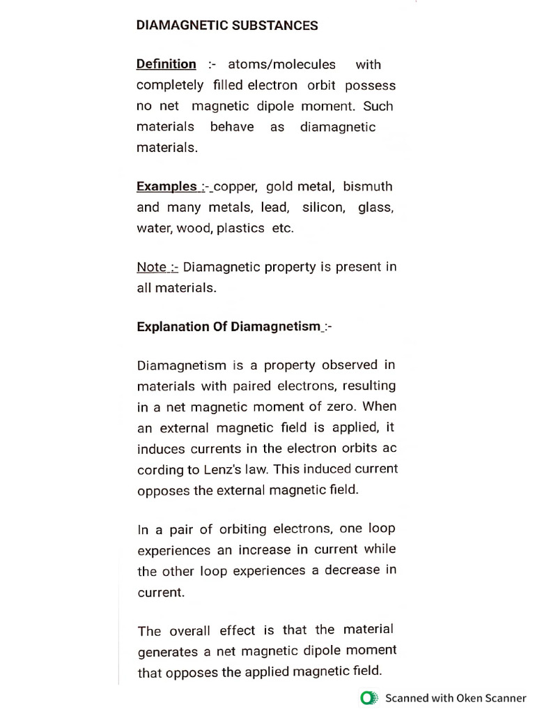 Magnetic Materials Notes | PDF