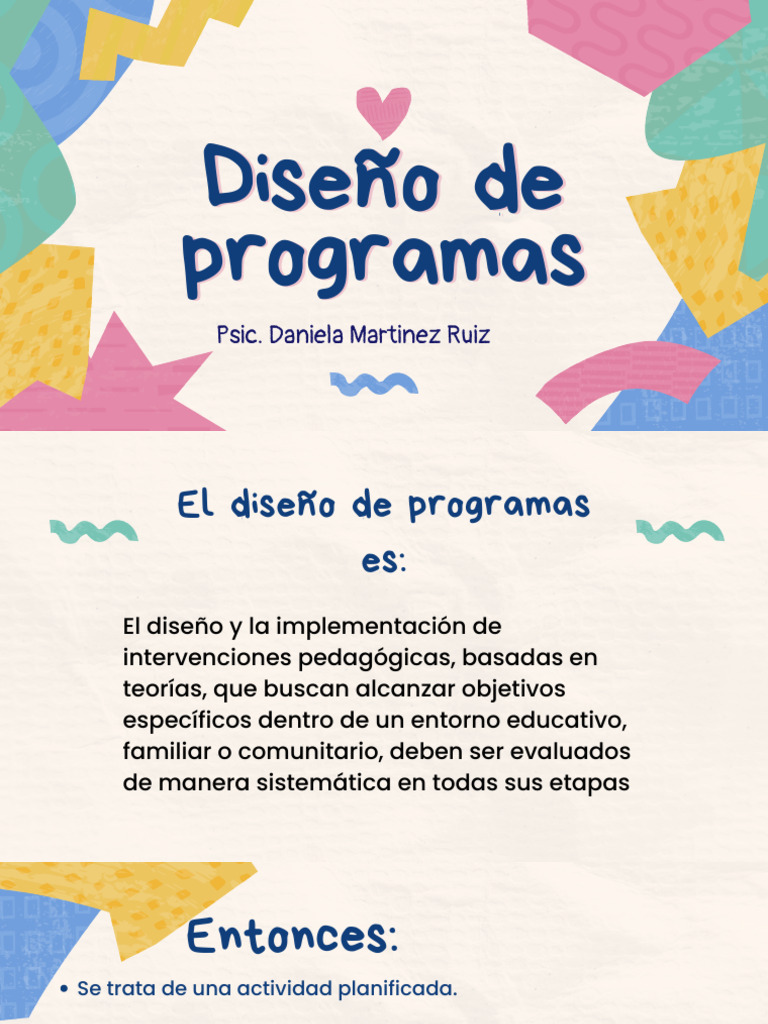 Diseños de Programa | PDF | Evaluación | Aprendizaje