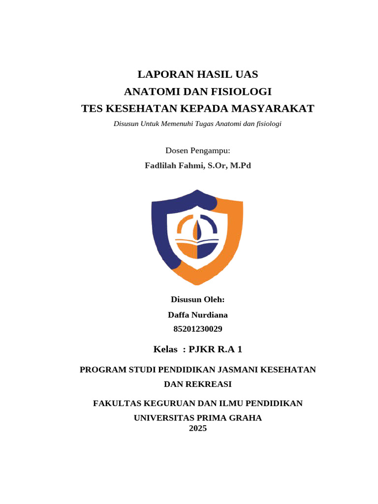 Laporan Hasil Uas Anatomi Daffa Nurdiana | PDF