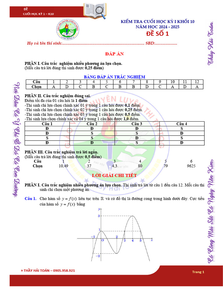 Bo 10 de HK1 2024 de 1 5 GV | PDF