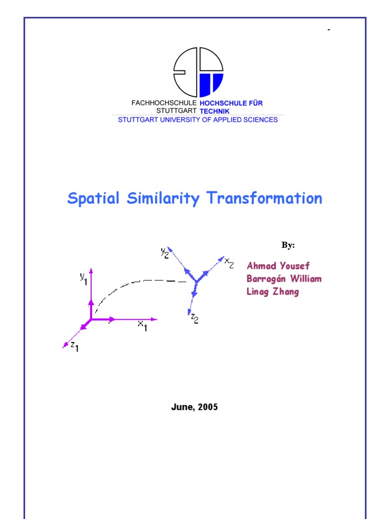 Spatial Similarity Transformation Guide | PDF | Cartesian Coordinate ...