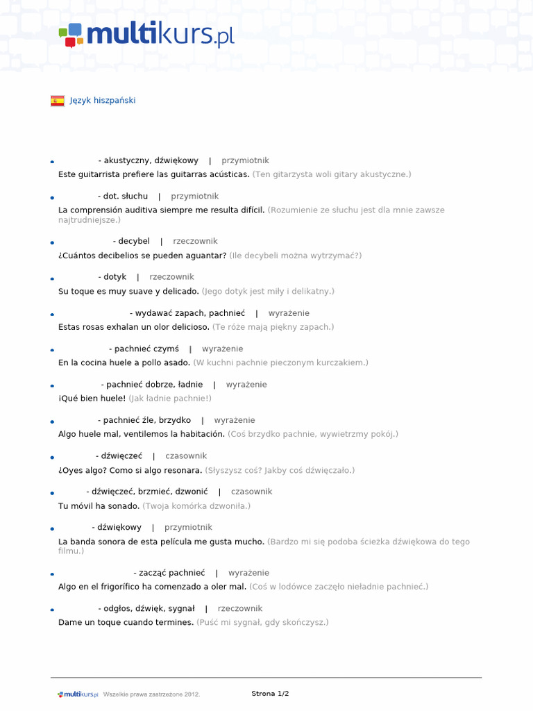 Paczka Dwiki I Zapachy B1 | PDF