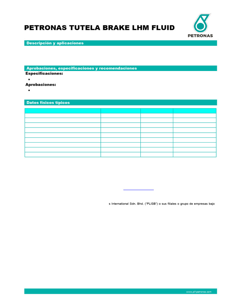 FICHA TECNICA - FLUIDO DE FREIO | PDF | Información