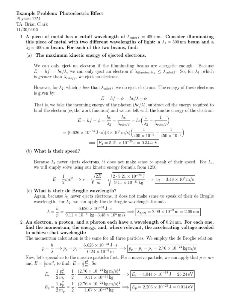 11.30 Photoelectric Effect 15ayh67 | PDF | Electronvolt | Electron