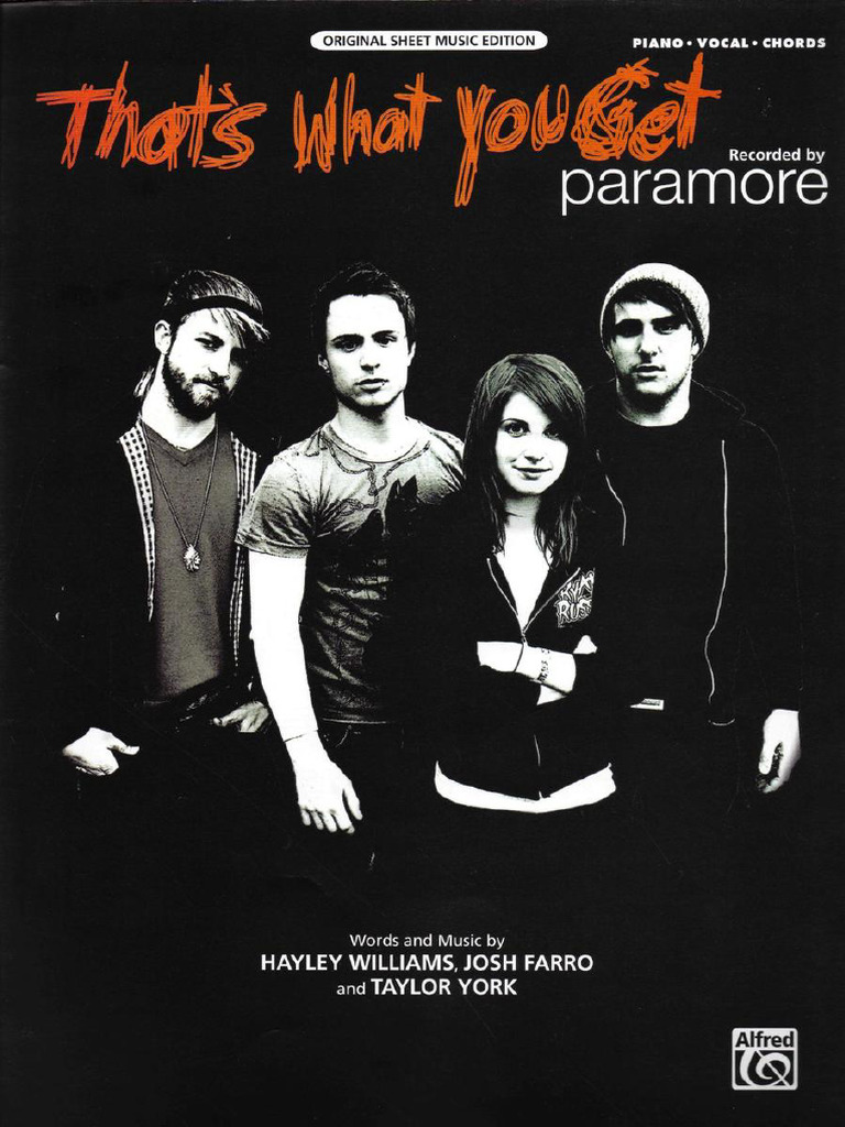 Paramore That S What You Get PDF Free | PDF | American Musical Groups ...