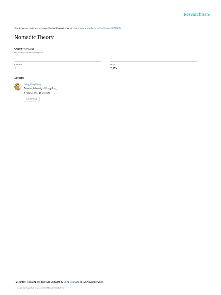 Rosi Braidotti - Nomadic Theory (resenha) | PDF