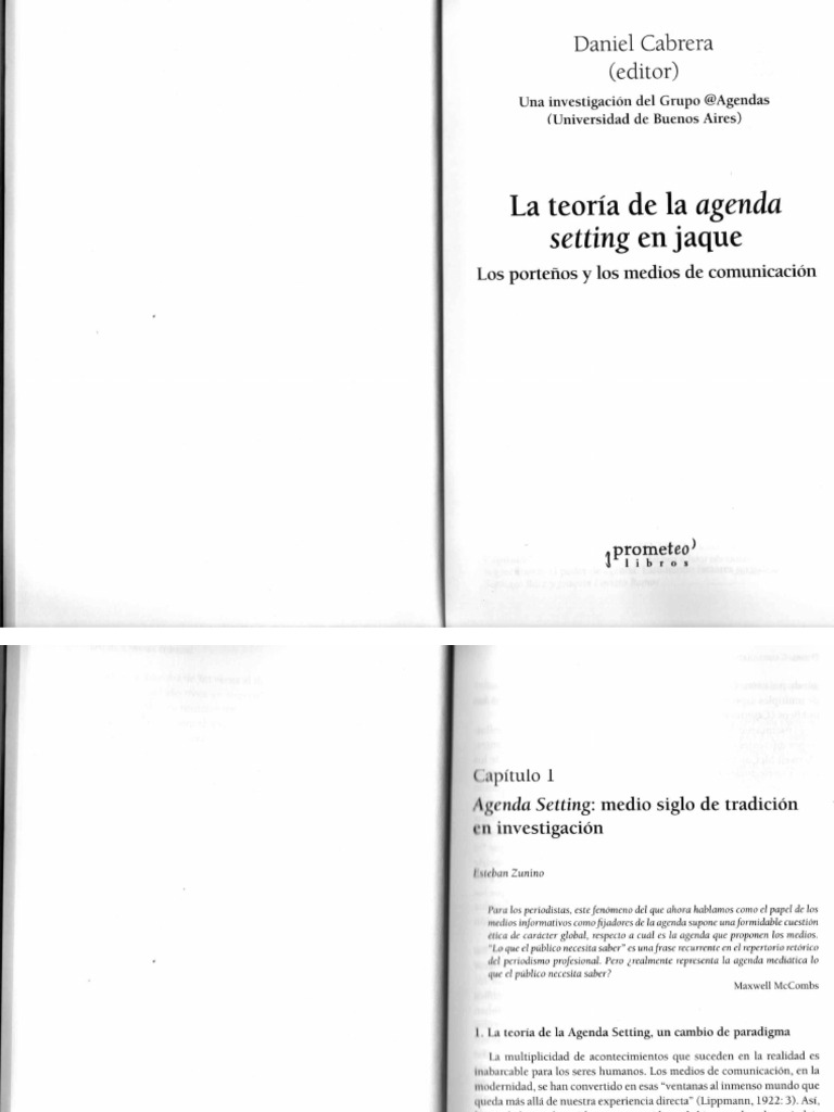 Zunino, Esteban - Agenda Setting | PDF