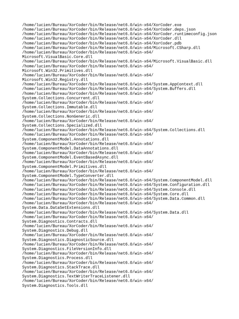 XorCoder Csproj FileListAbsolute | PDF | Software Engineering | Software