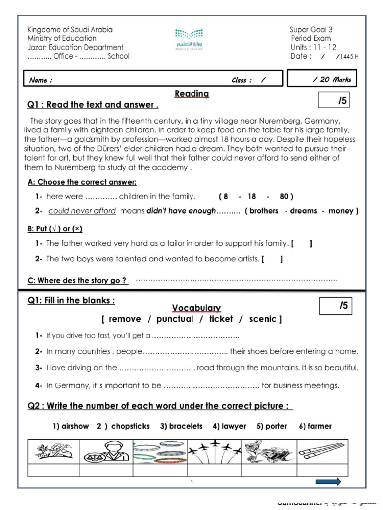 Units 11 - 12 Exam | PDF