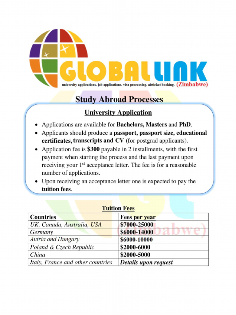 Globallink Processing Form 2022 | PDF