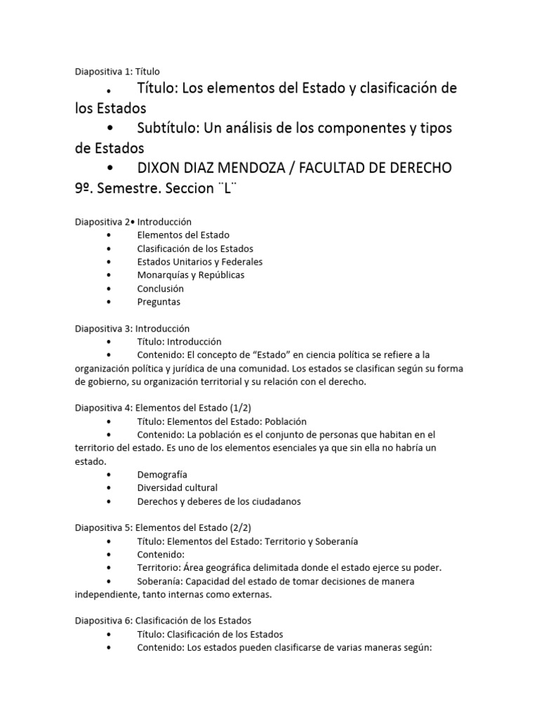 Elementos Del Estado | PDF | Estado (política) | Gobierno