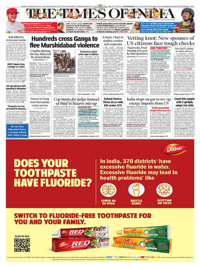 14 April Time's of India | PDF